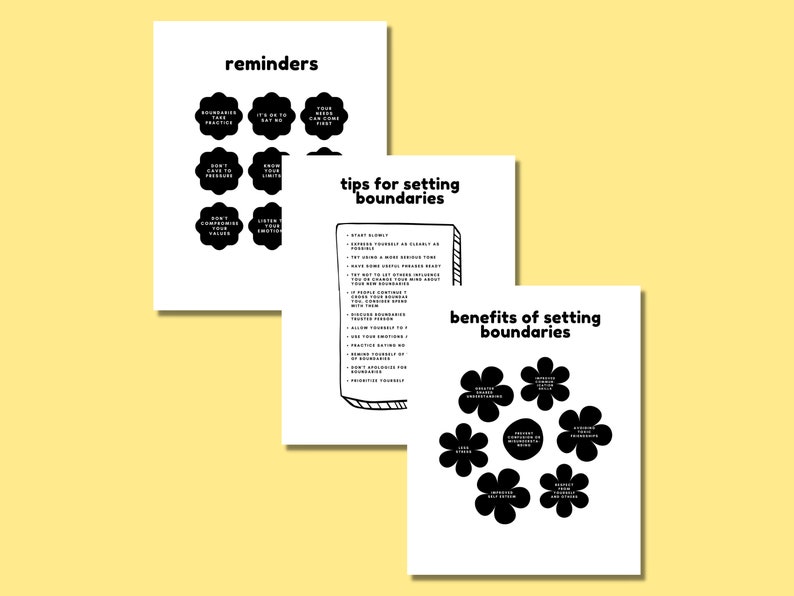 Teen Boundaries Workbook Bundle, Setting Healthy Boundaries, Boundaries ...