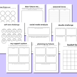 Teen Self Care Workbook, Teen Mental Health, Self Care for Teens, Teen ...