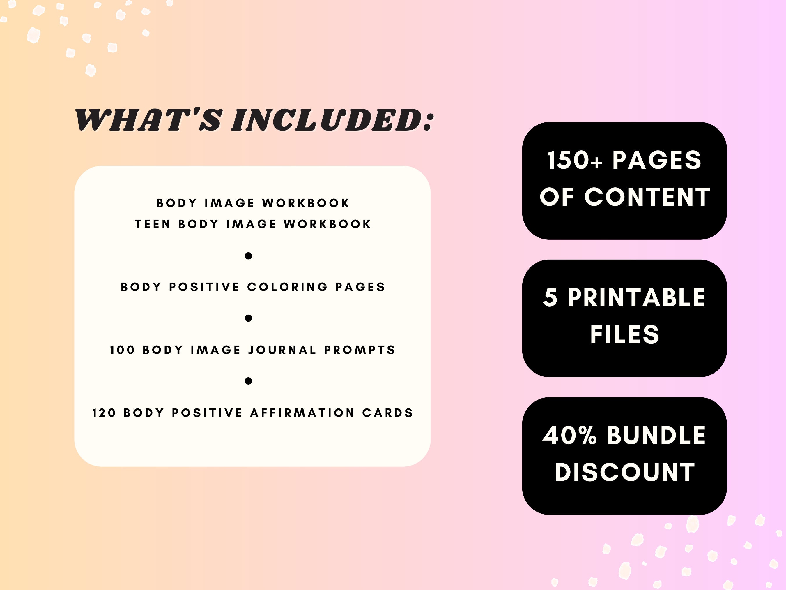 Body Image Bundle, Body Positive Workbook, Teen Body Image, Body ...