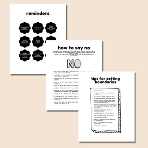 Boundaries Workbook Bundle, Setting Healthy Boundaries, Boundaries ...