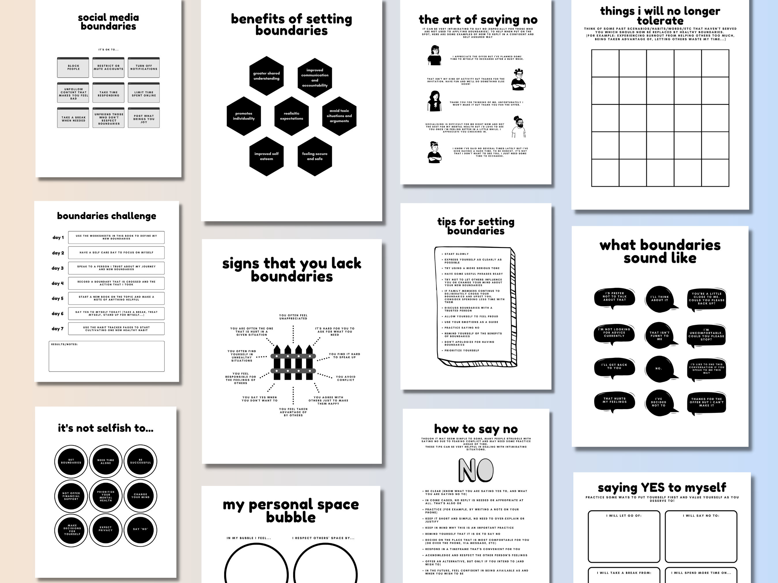 Boundaries Mini Bundle, Setting Healthy Boundaries, Boundaries Journal ...