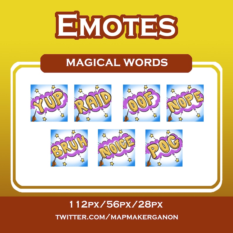 Magical Text Emotes for Discord Twitch and Youtube Streamer. - Etsy