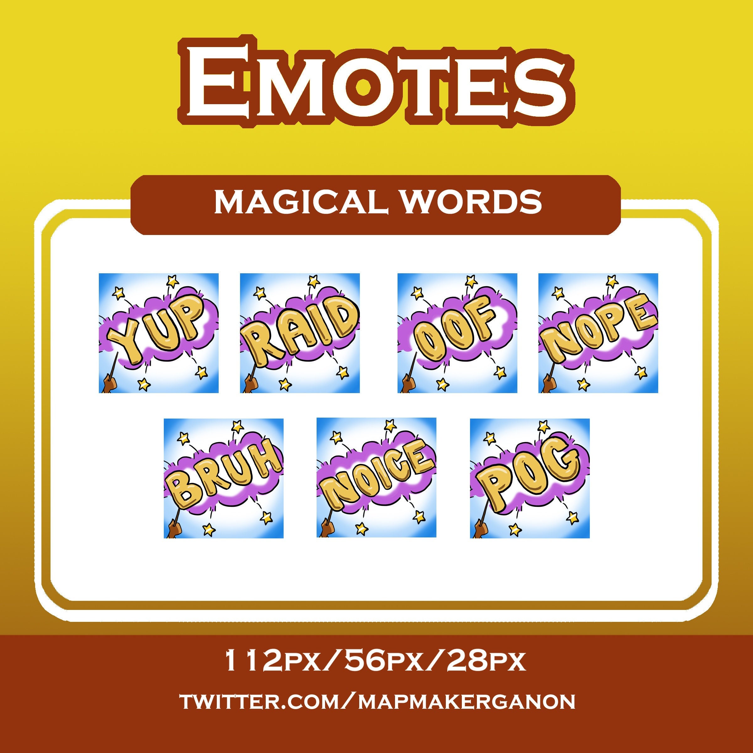 Magical Text Emotes for Discord Twitch and Youtube Streamer. - Etsy