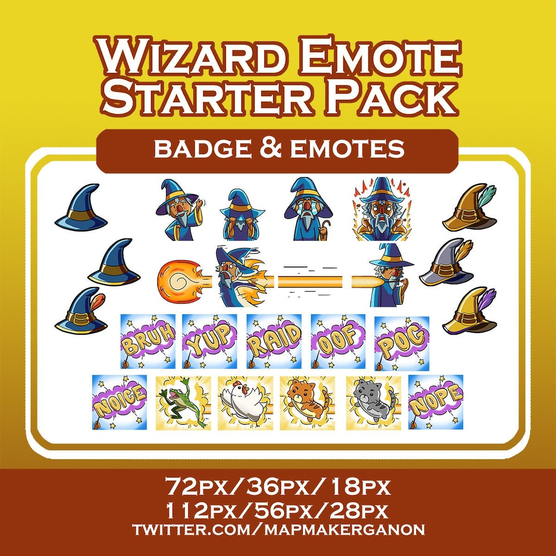 Magical Wizard Emote Set Twitch Discord Streamer - Etsy