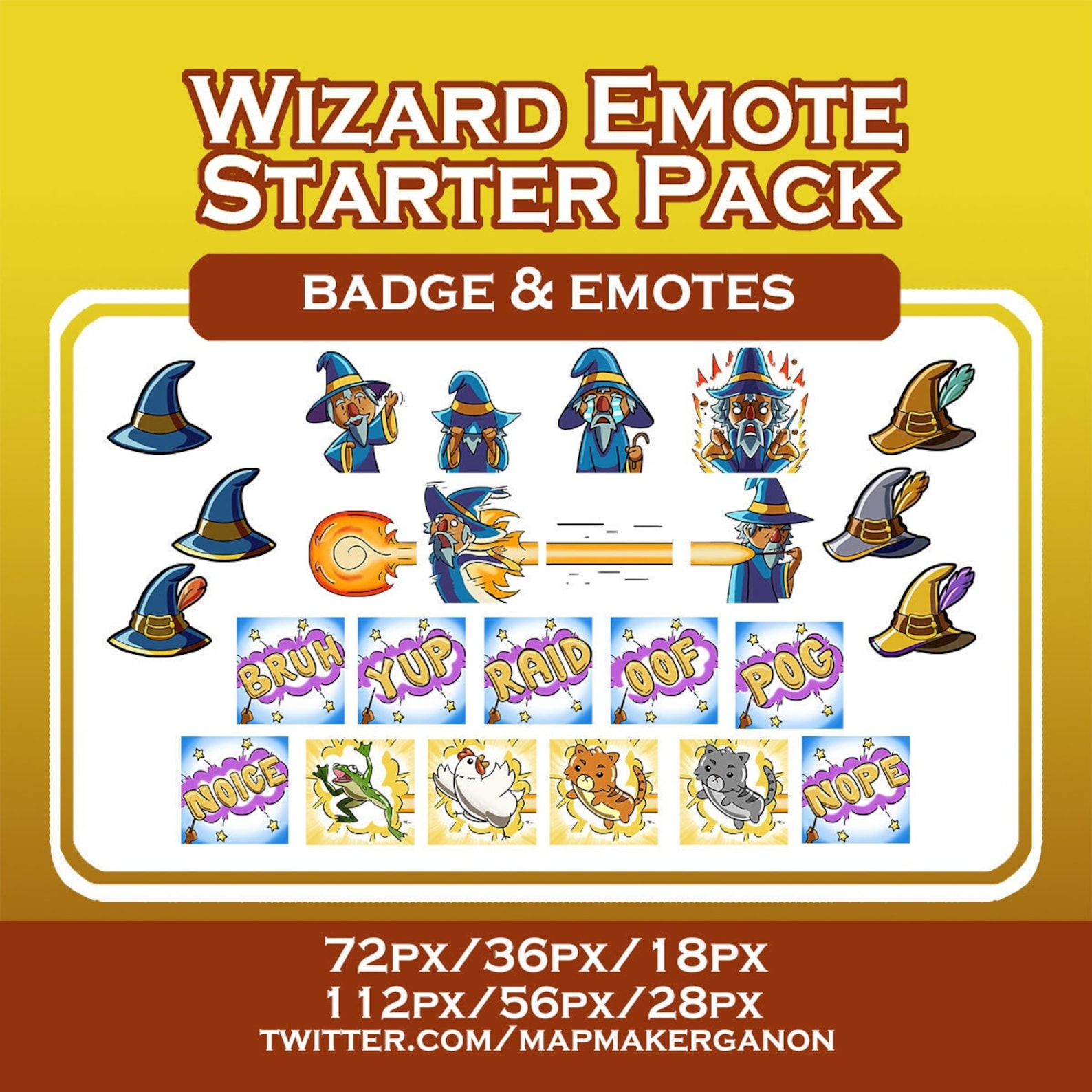 Magical Wizard Emote Set Twitch Discord Streamer - Etsy