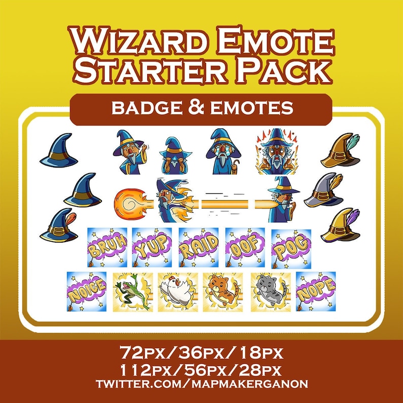 Magical Wizard Emote Set Twitch Discord Streamer - Etsy