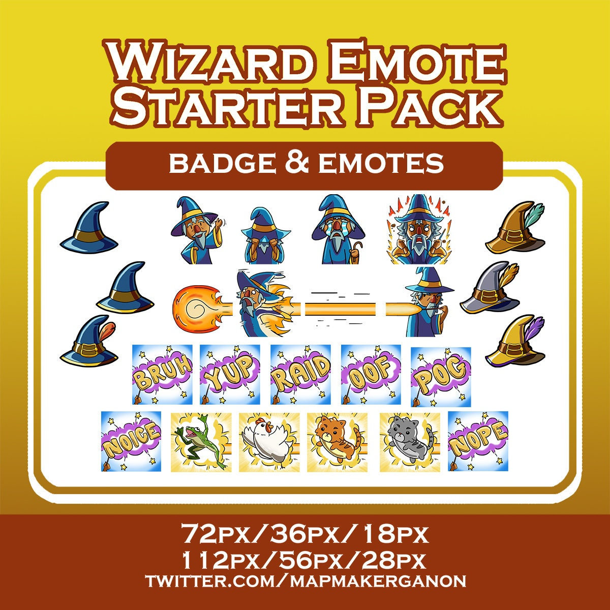 Magical Wizard Emote Set Twitch Discord Streamer - Etsy