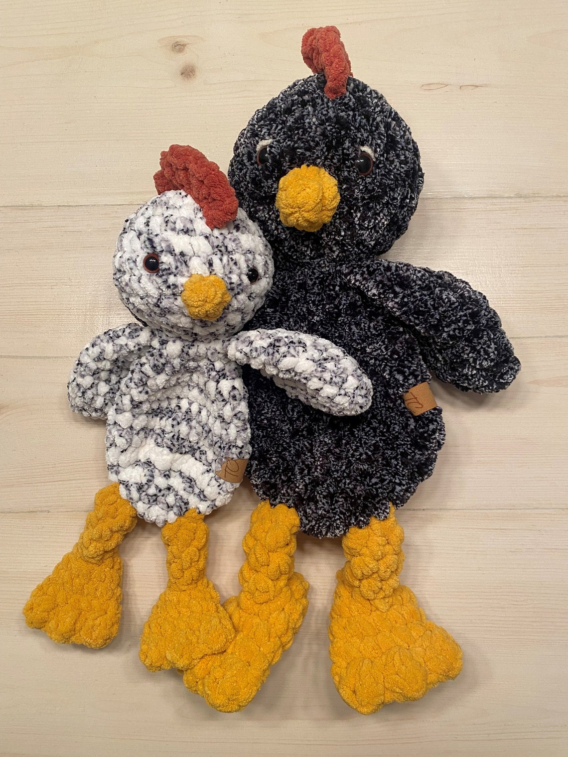 Cooper the Chicken Snuggler / Lovey Chicken Toy Crocheted ready to Ship ...