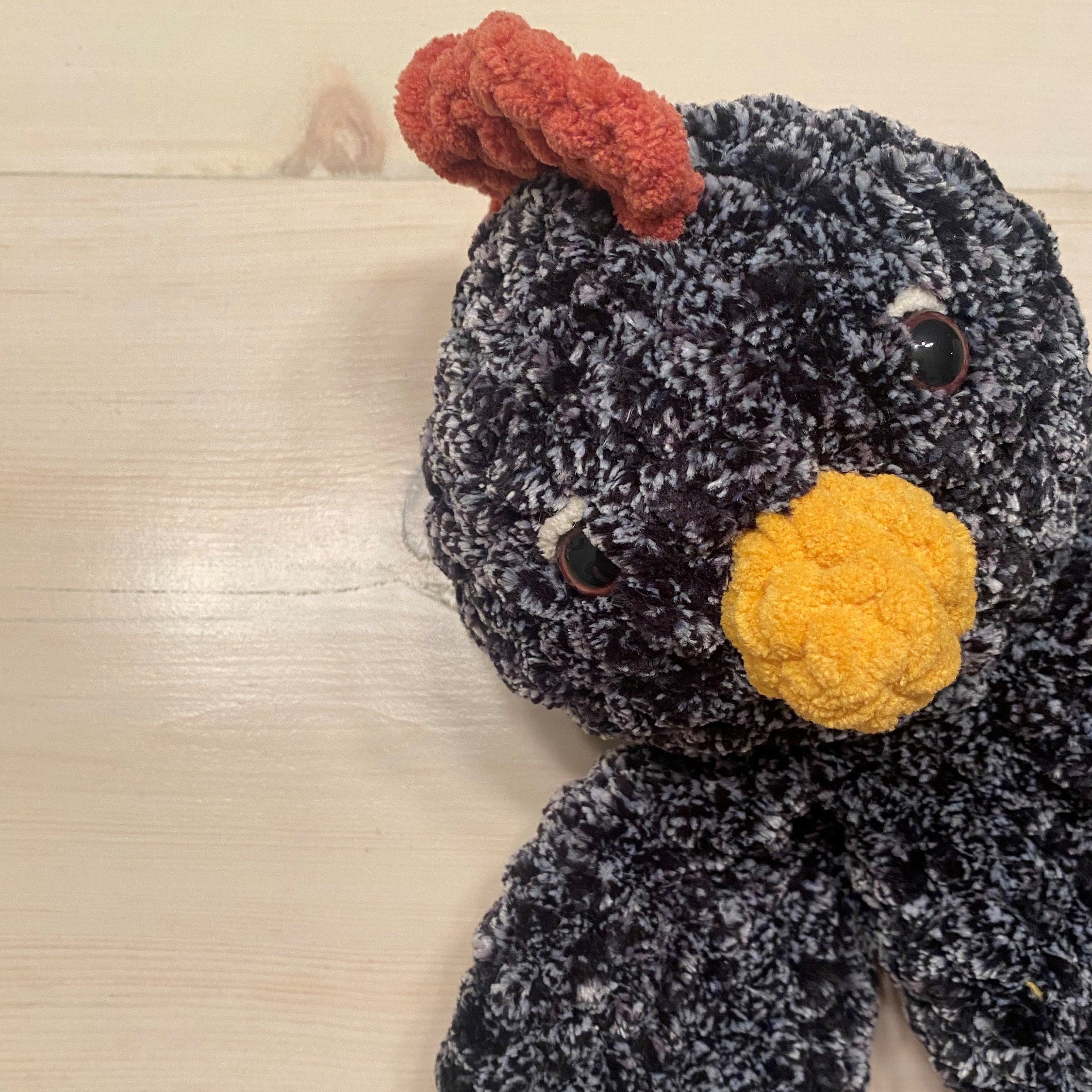 Cooper the Chicken Snuggler / Lovey Chicken Toy Crocheted ready to Ship ...