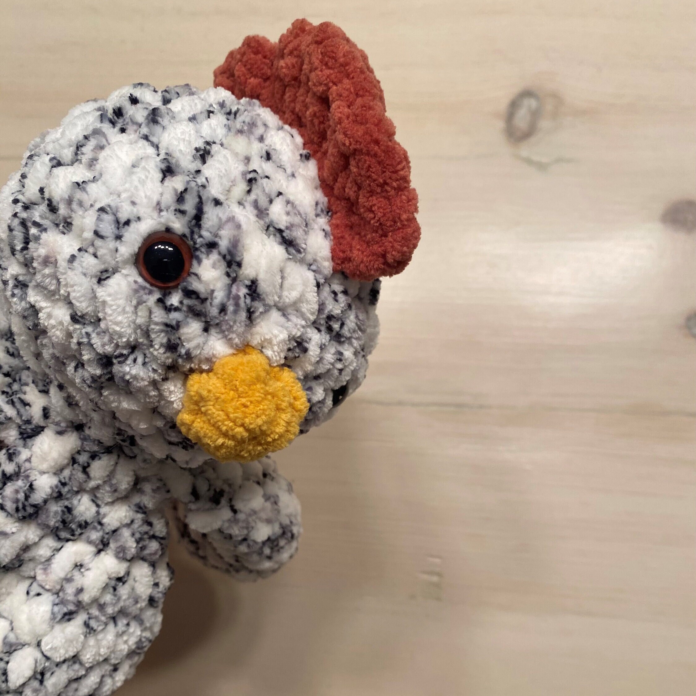 Cooper the Chicken Snuggler / Lovey Chicken Toy Crocheted ready to Ship ...