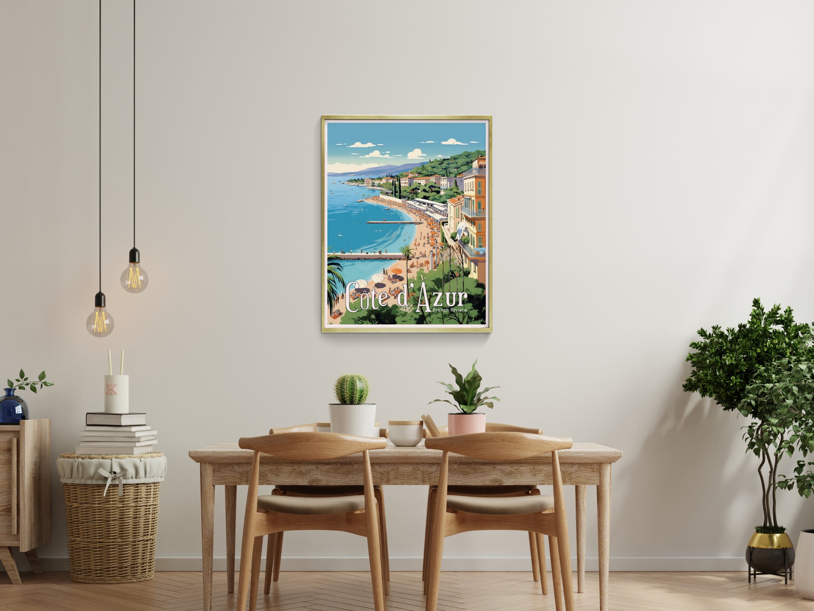 French Riviera Travel Poster Digital Download Commercial - Etsy