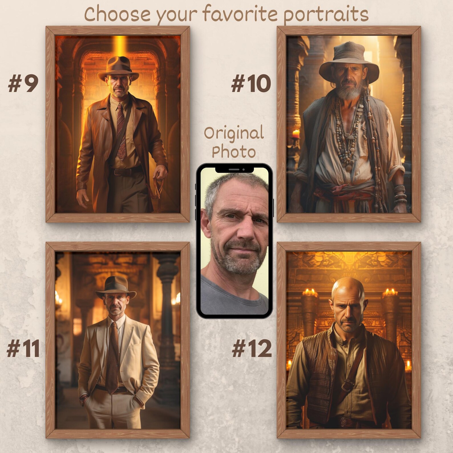 Custom Indiana Jones Portrait - Digital Download - Custom Portrait From ...