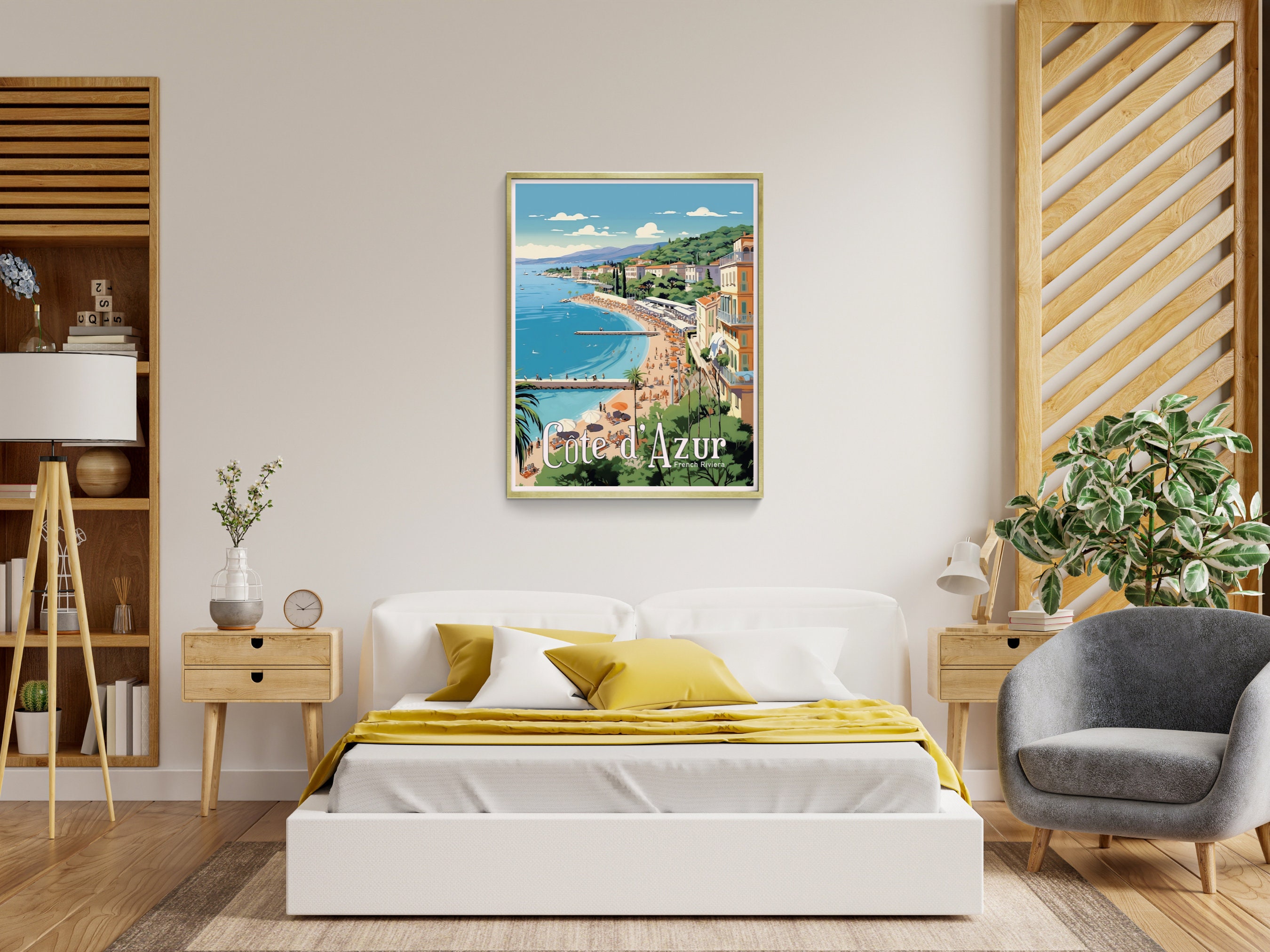 French Riviera Travel Poster Digital Download Commercial - Etsy