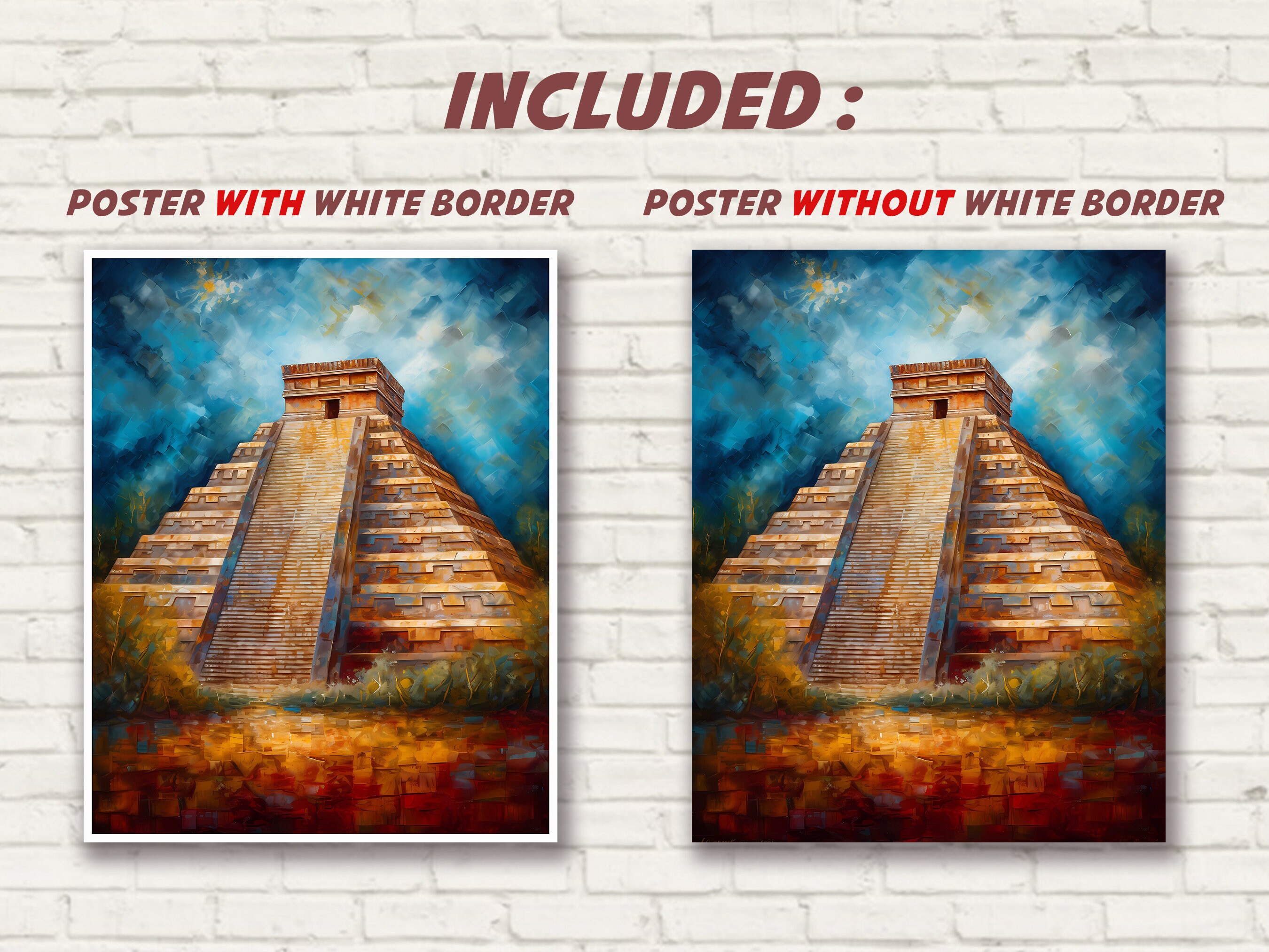 Mexico Digital Download Chichen Itza Commercial Use Wall Art Home Decor ...