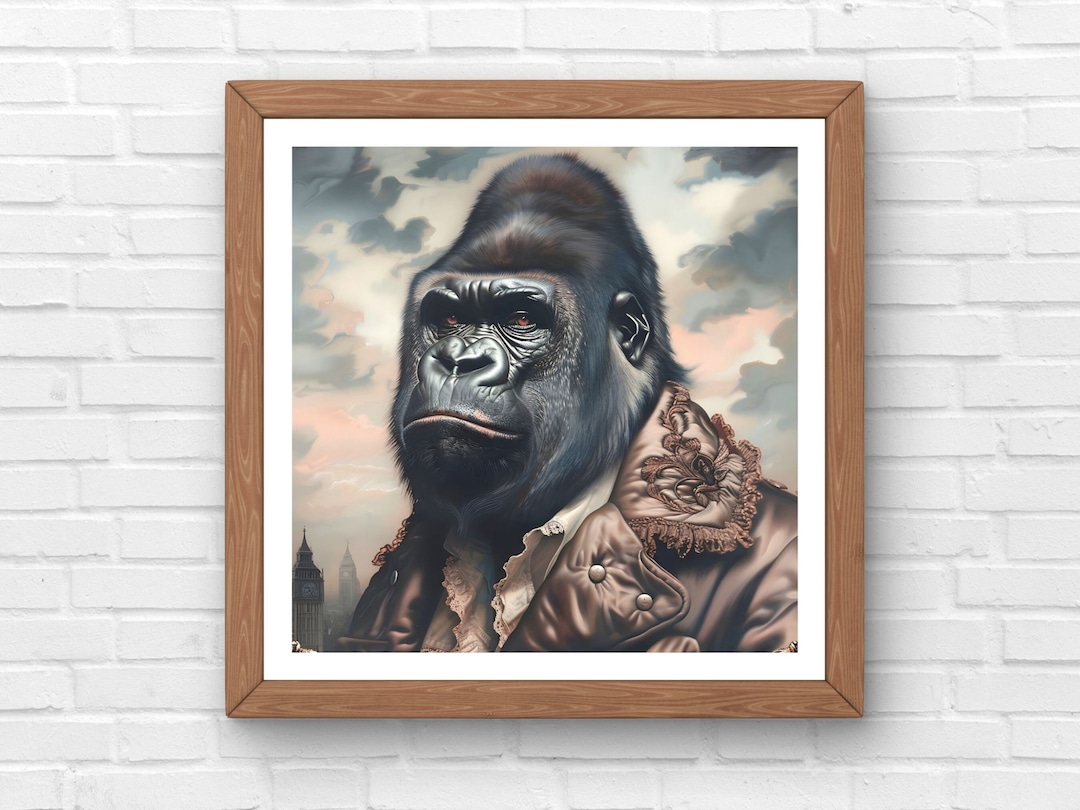 Gorilla Poster Digital Download Commercial Use Home Decor Wall Art Wall ...