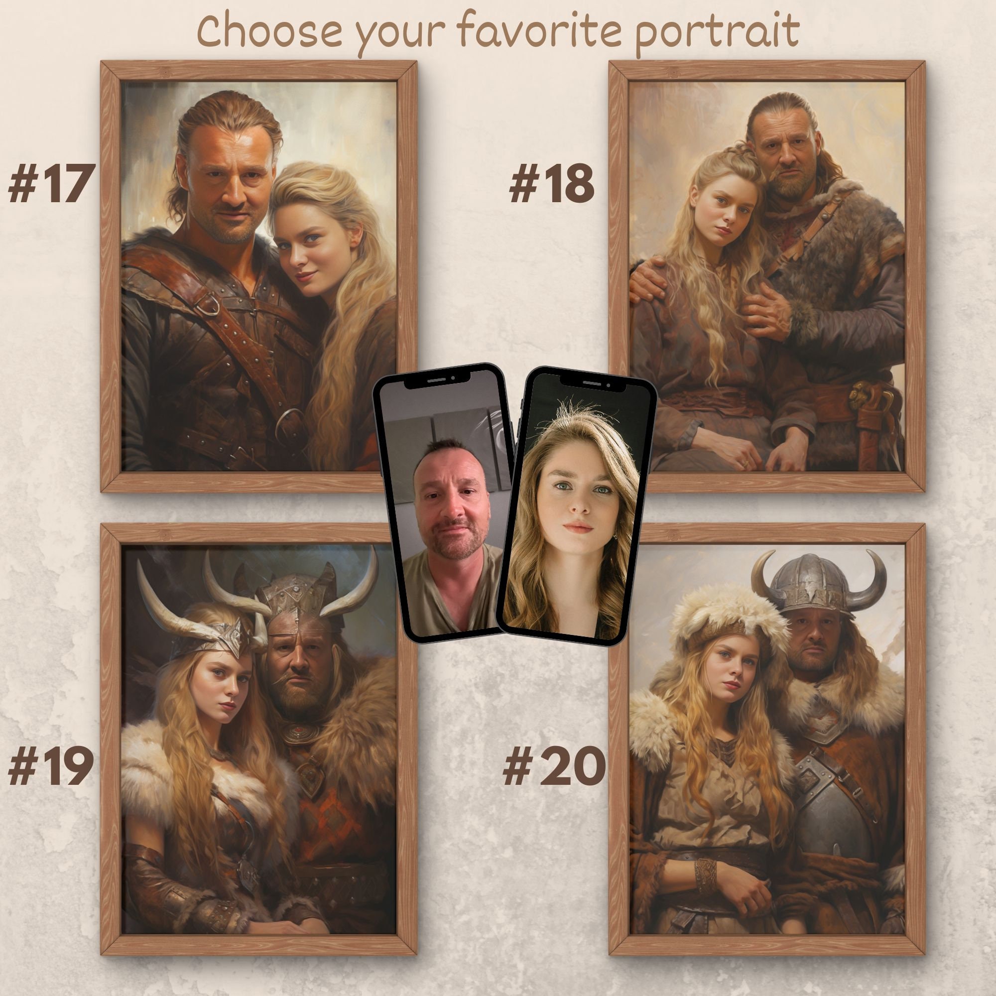 Custom Viking Couple Portrait Digital Download Custom Portrait From ...