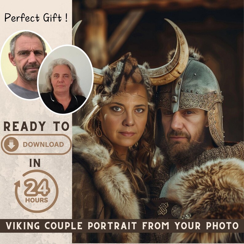 Custom Viking Portrait From Your Photos - Digital Download - Custom ...