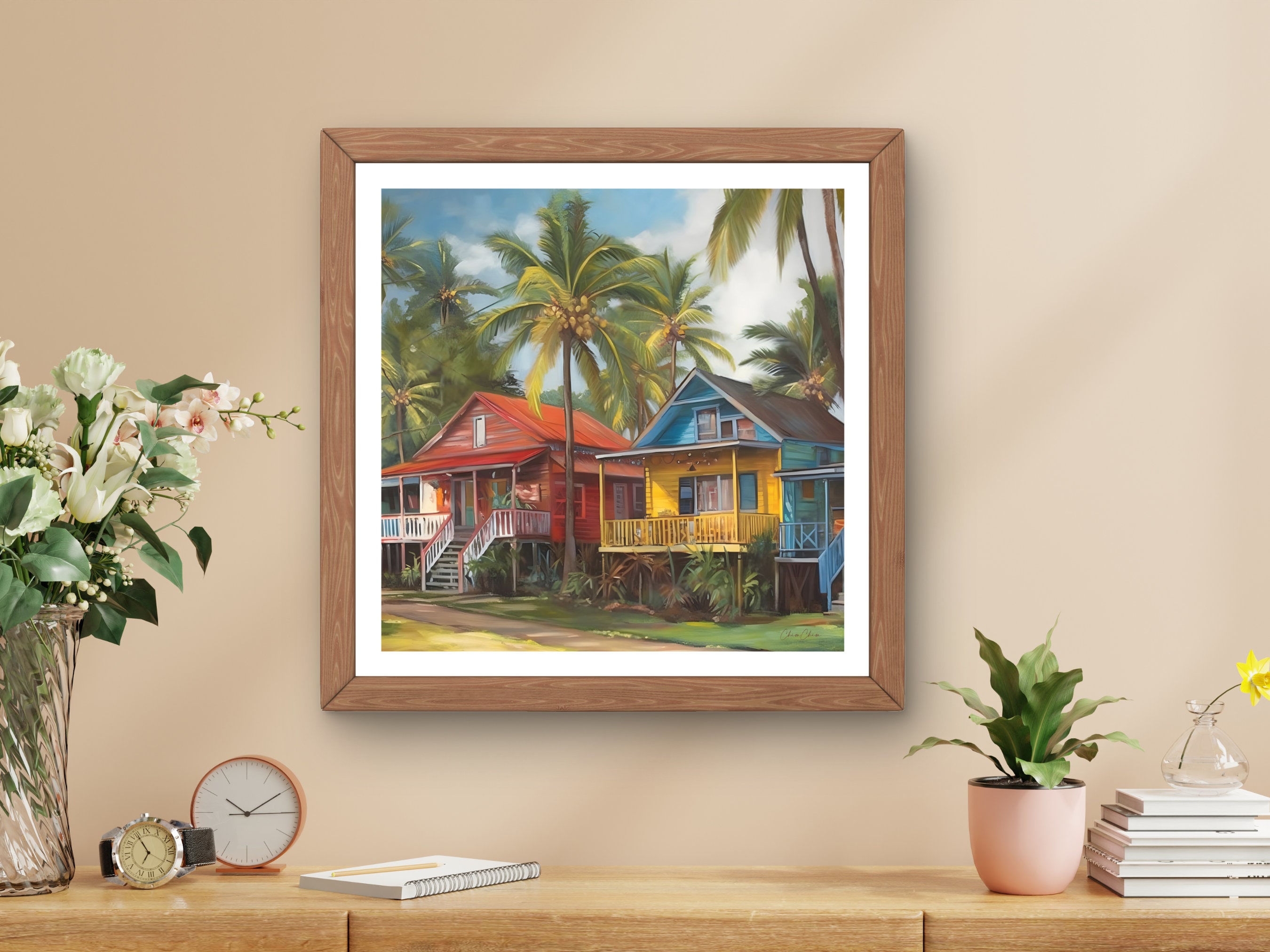 Caribbean Art Digital Download Commercial Use Home Decor Tropical Wall ...