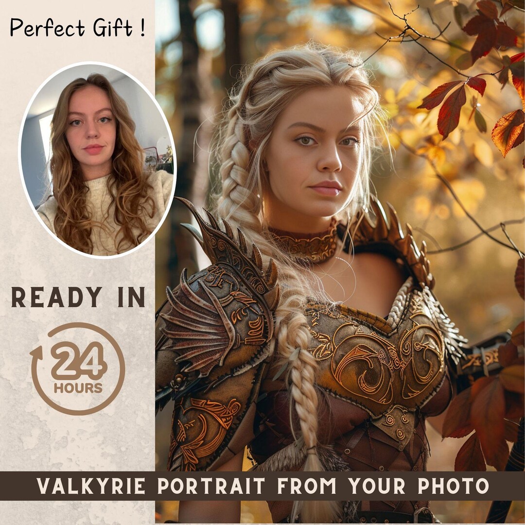 Custom Valkyrie Portrait - Printed Portrait - Custom Portrait From ...