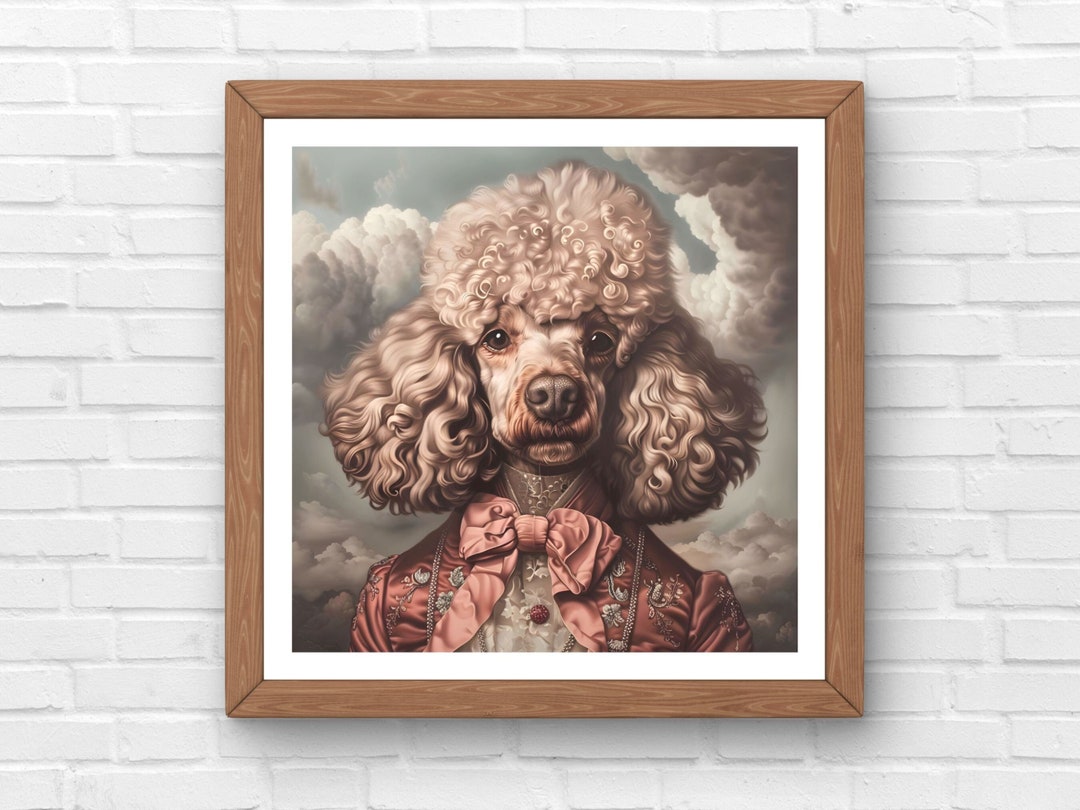 Poodle Printed Poster Dog Poster Pet Portrait Home Decor Wall Art Wall ...