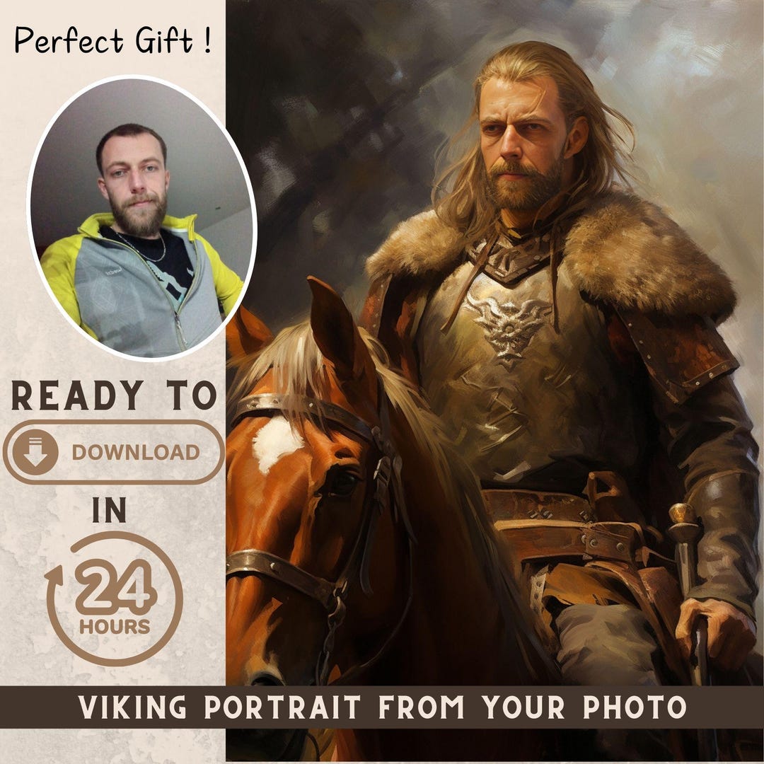 Custom Viking Portrait From Your Photo - Digital Download - Custom ...