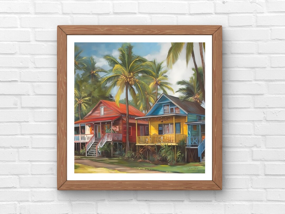Caribbean Art Digital Download Commercial Use Home Decor Tropical Wall ...