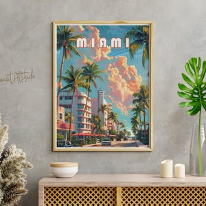 Miami Beach Travel Poster - Digital Download - Commercial Use ...