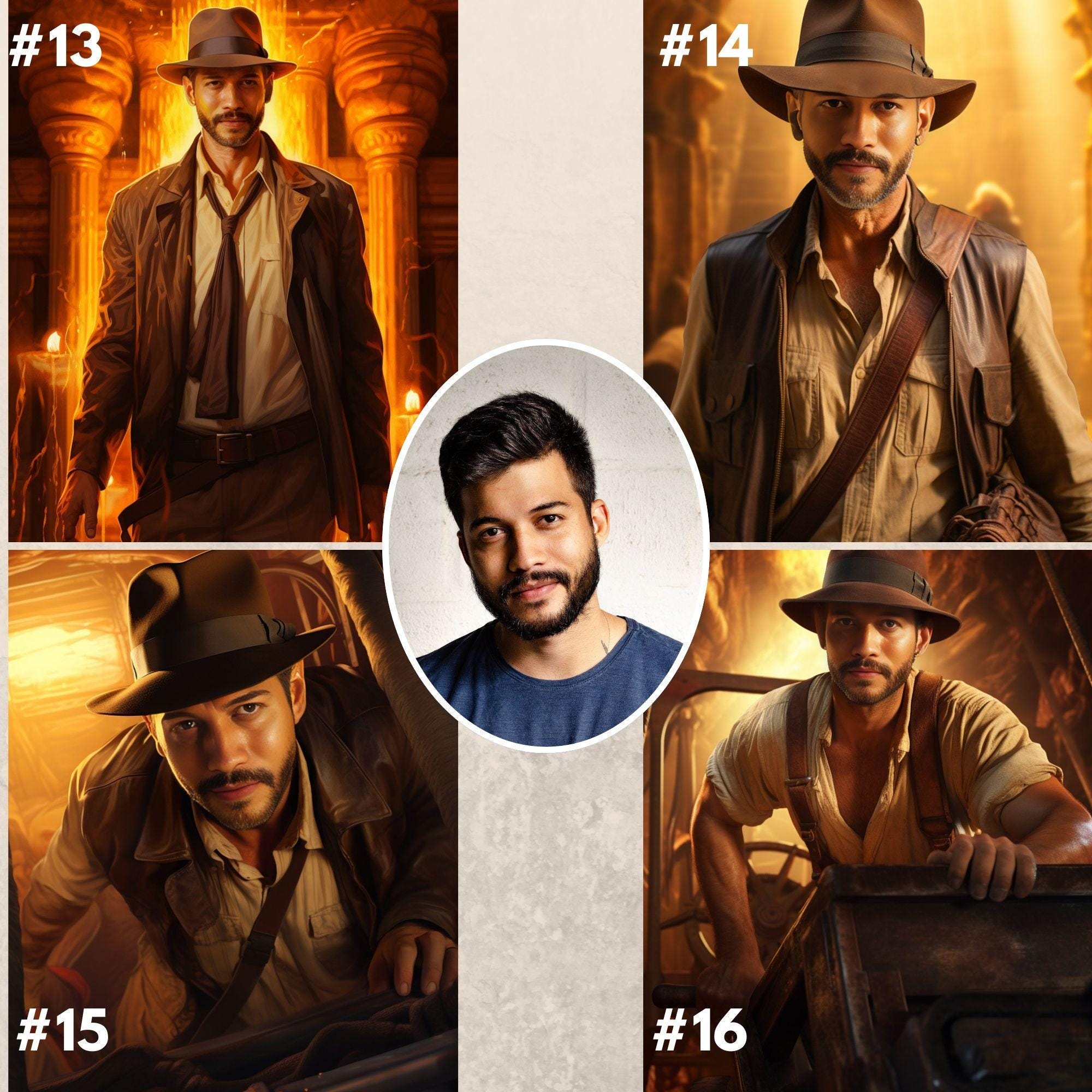 Custom Indiana Jones Portrait - Digital Download - Custom Portrait From ...