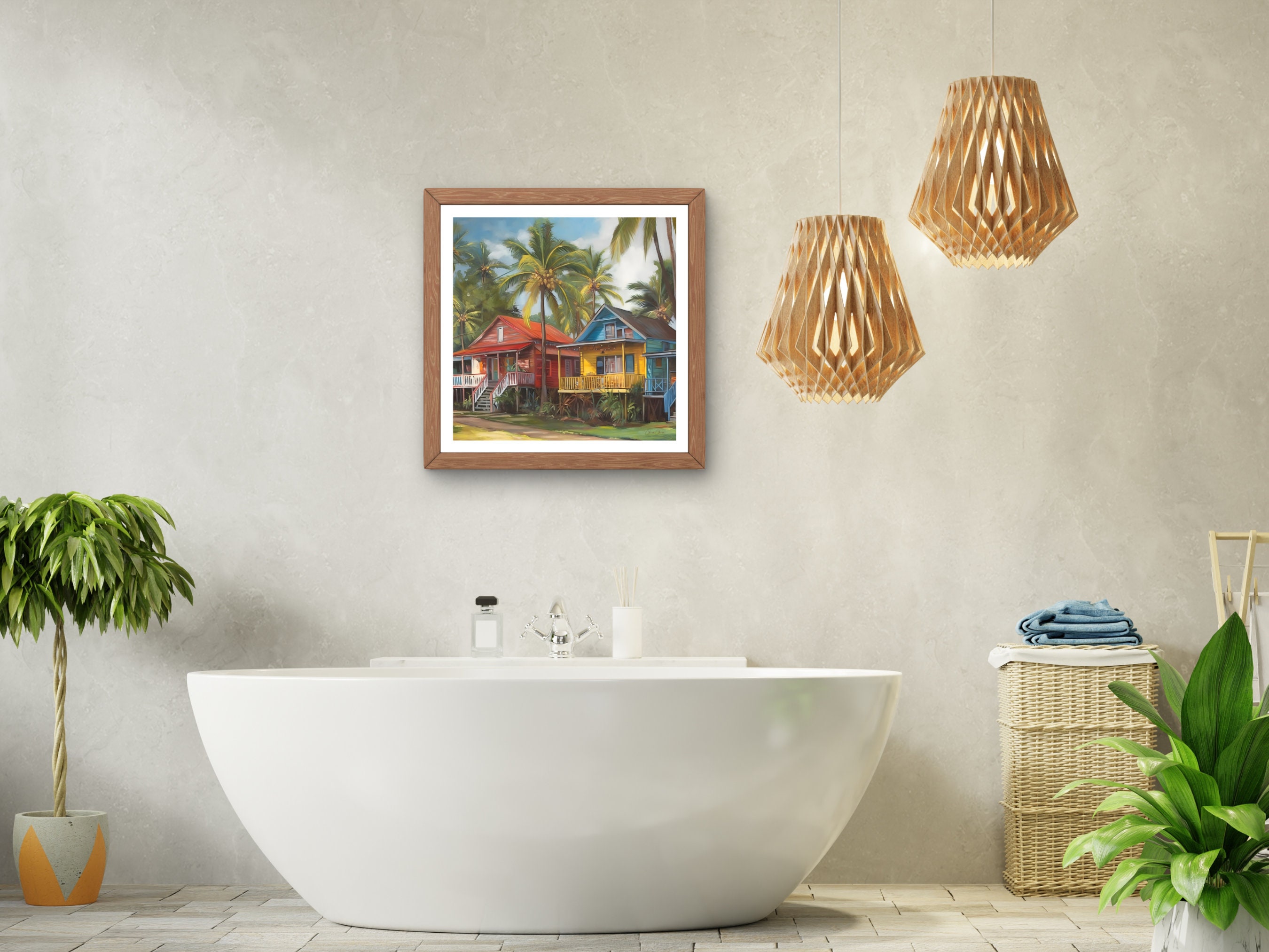 Caribbean Art Digital Download Commercial Use Home Decor Tropical Wall ...
