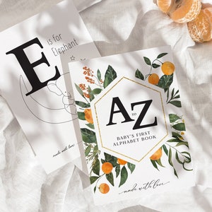 ABC Coloring Book Animal Alphabet Coloring Pages Citrus Baby Shower ...