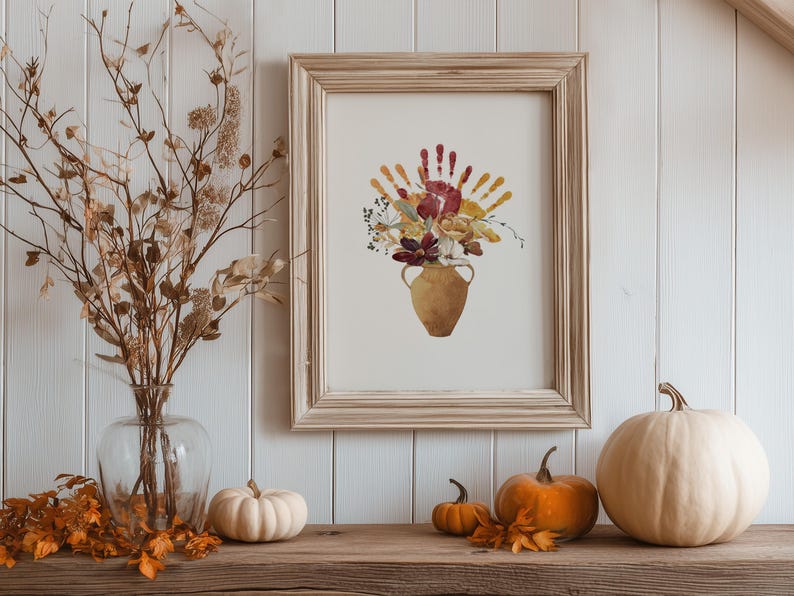Fall Handprint Art Bundle | Halloween, Thanksgiving, Autumn Keepsake ...