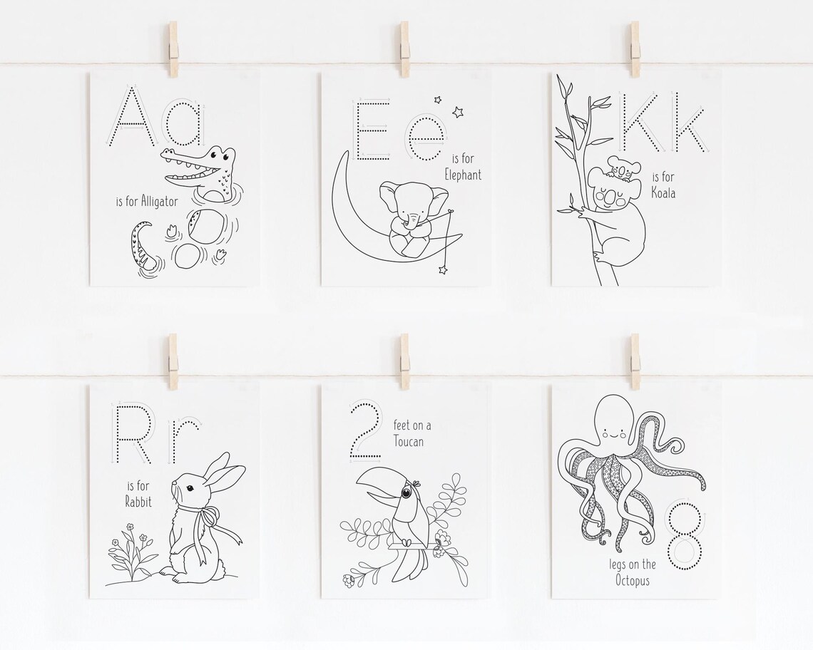 Alphabet Flash Cards | Letter & Number Formation Tracing | ABC and 123 ...