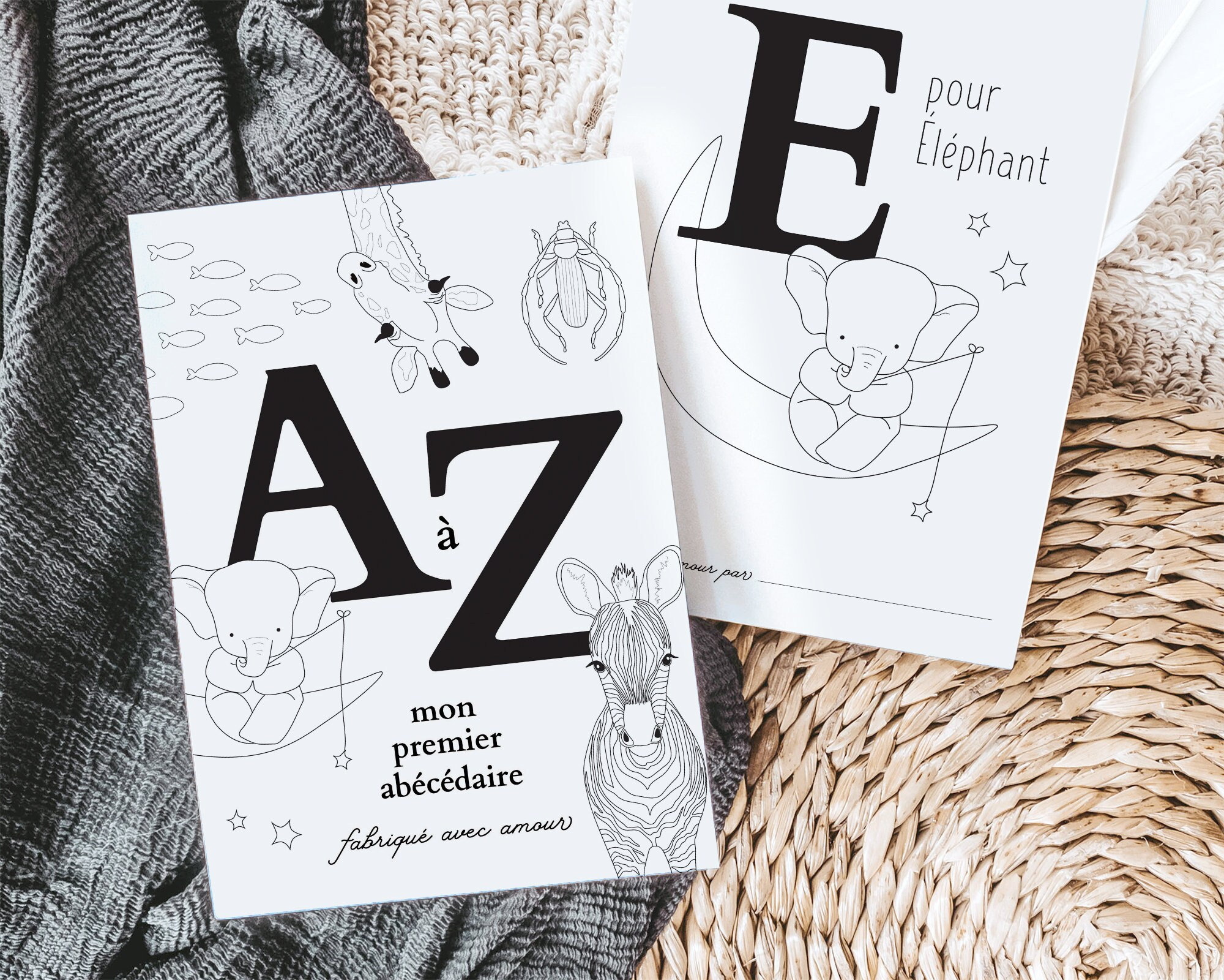 French ABC Coloring Book Coloriages De L'alphabet Des Animaux En ...