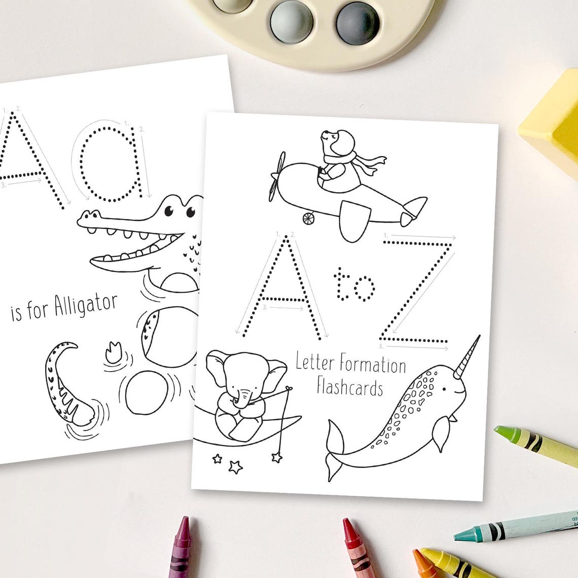 Alphabet Flash Cards | Letter & Number Formation Tracing | ABC and 123 ...