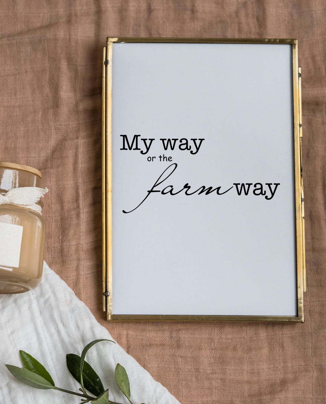 Farmhouse-style Digital Decal Design File, My Way or the Farm Way, SVG ...