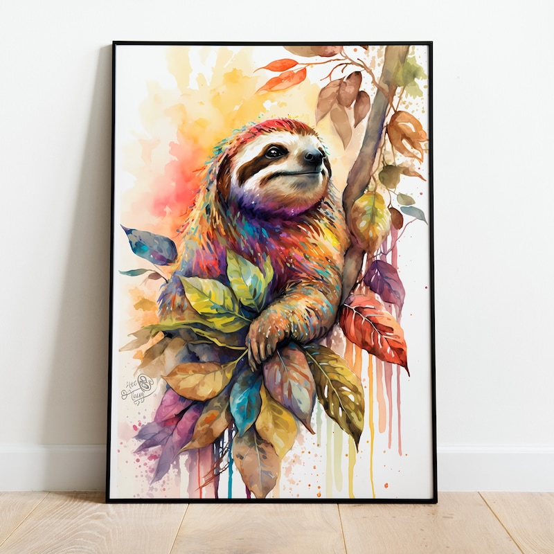 Sloth Painting - Etsy