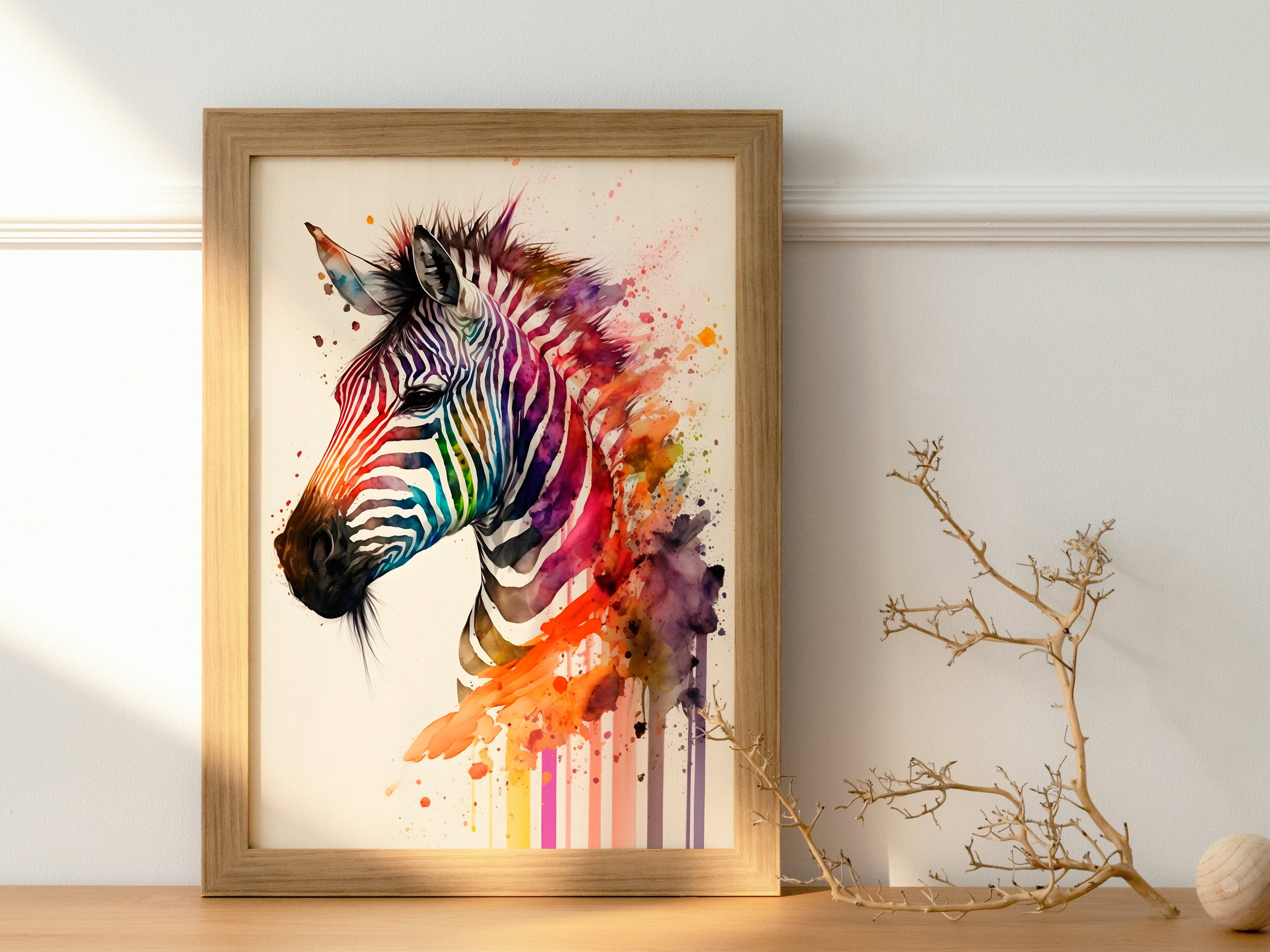 Zebra Aquarell DRUCKBARE KUNST Zebra Print Sofort Download Zebra Poster ...
