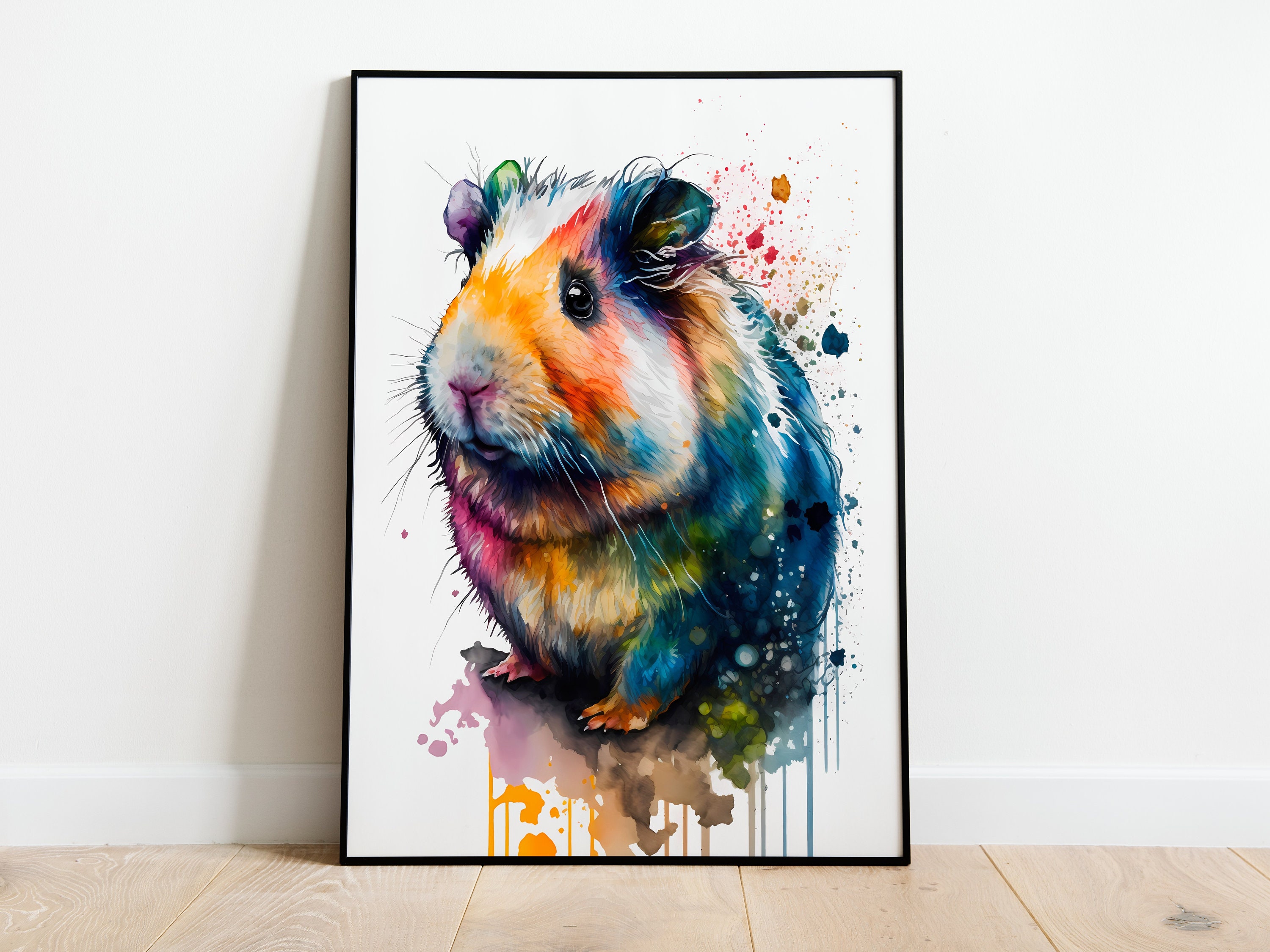 Watercolor Guinea Pig PRINTABLE ART Guinea Pig Instant Download Guinea ...