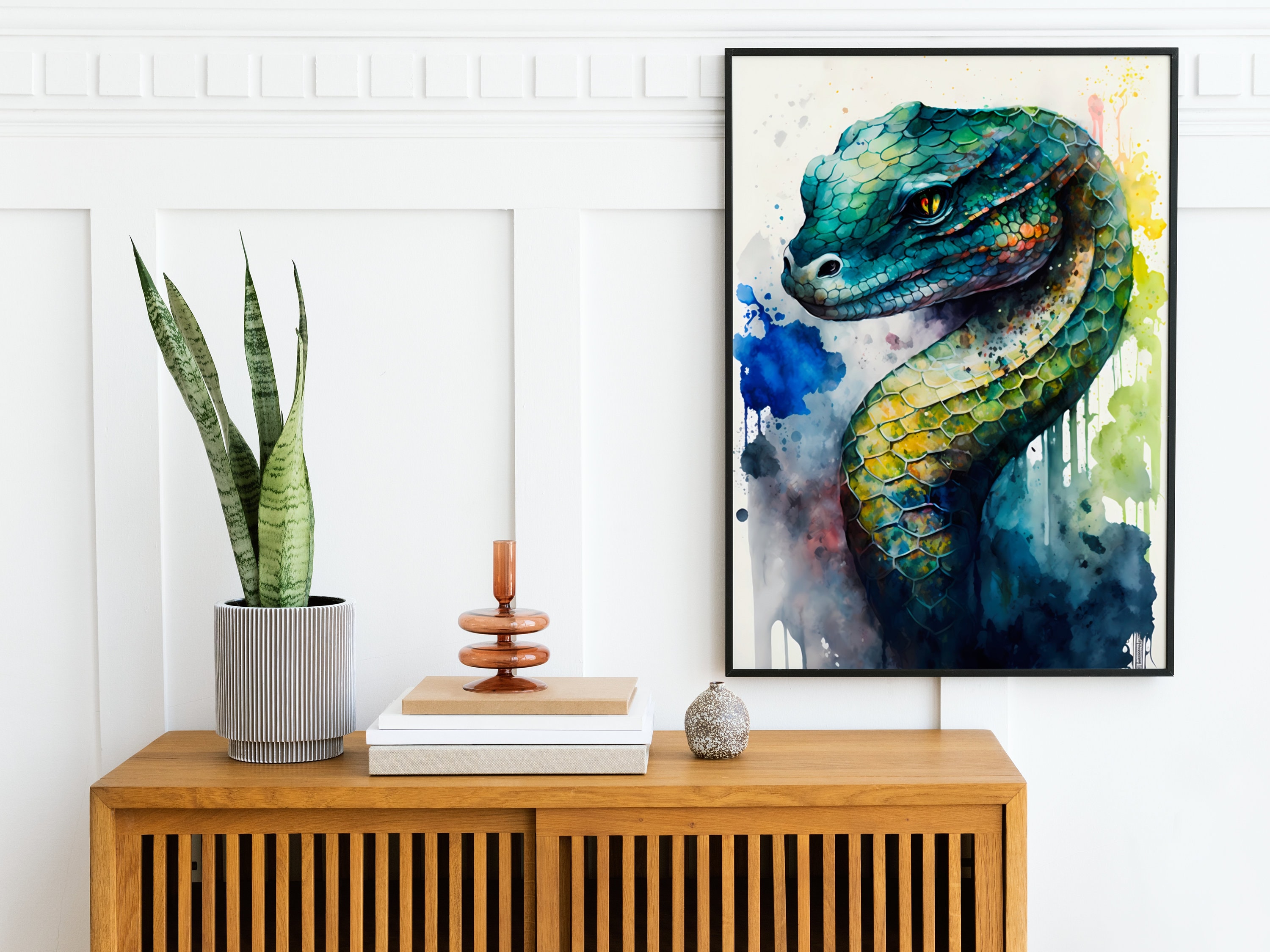 Snake Watercolor PRINTABLE ART Snake Print Instant Download Snake ...