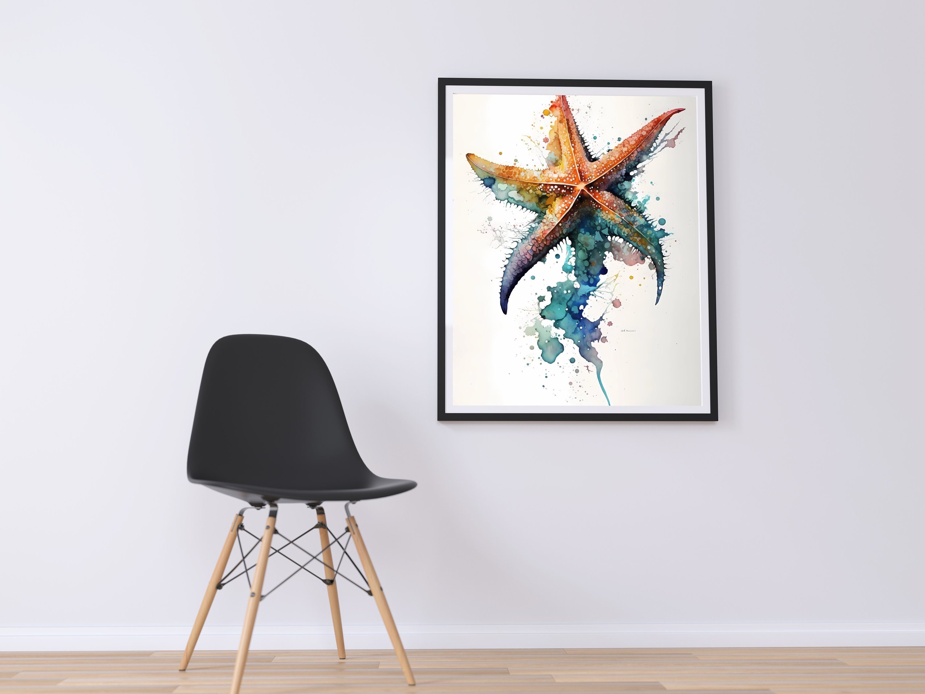 Watercolor Starfish PRINTABLE ART Starfish Instant Download Starfish ...