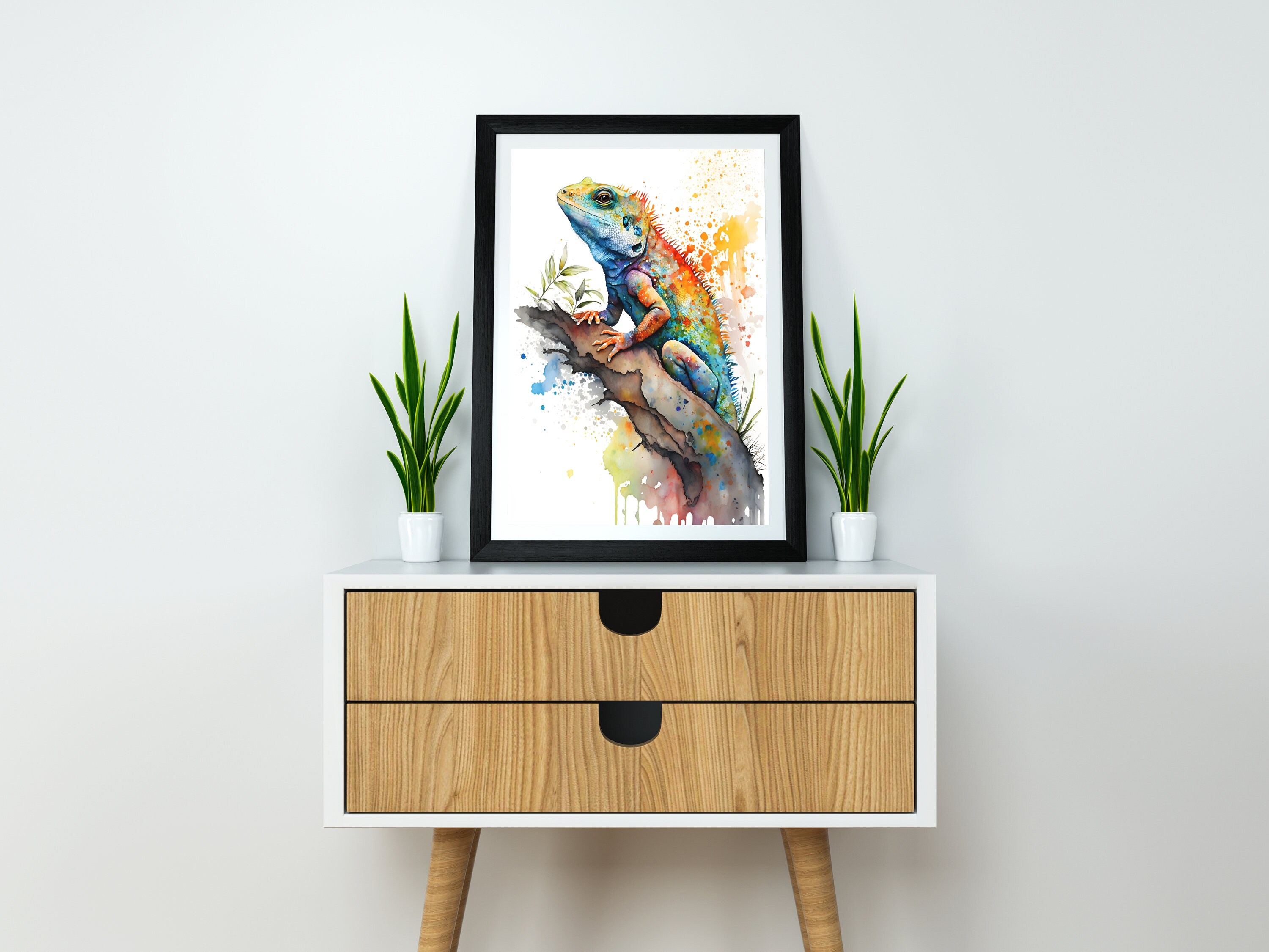 Lizard Watercolor PRINTABLE ART Lizard Print Instant Download Lizard ...