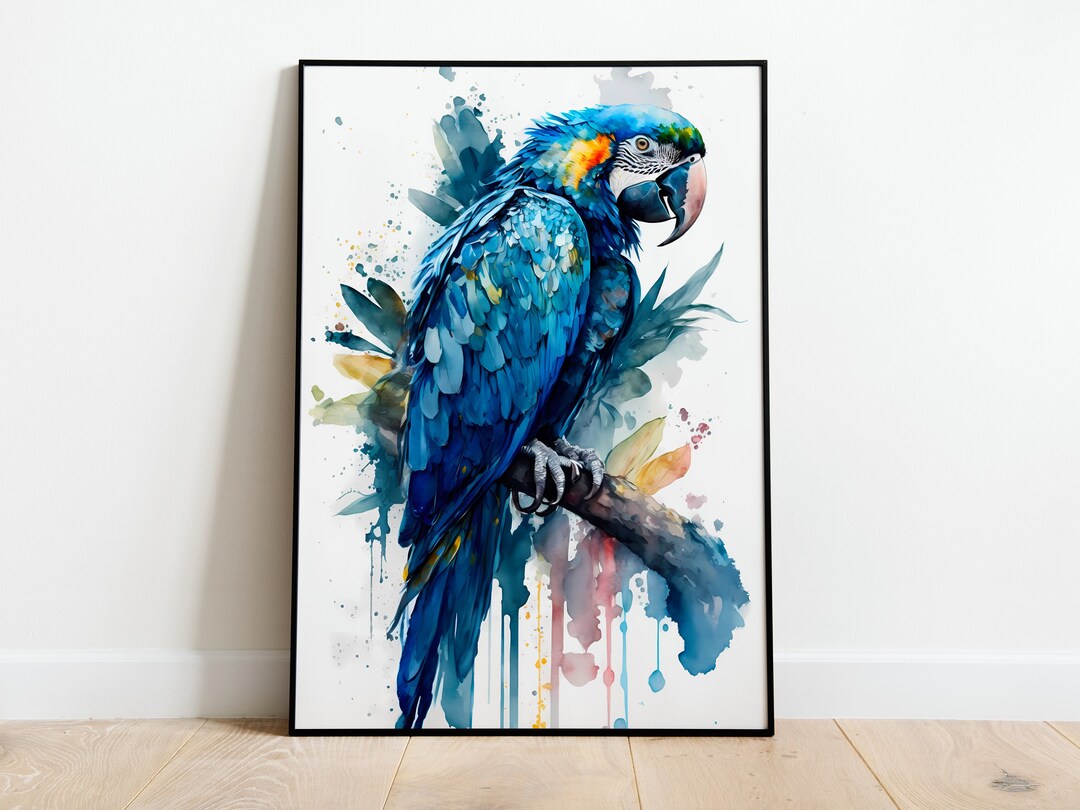 Aquarell Papagei Ara DRUCKBARE KUNST Papagei Ara Sofort Download ...