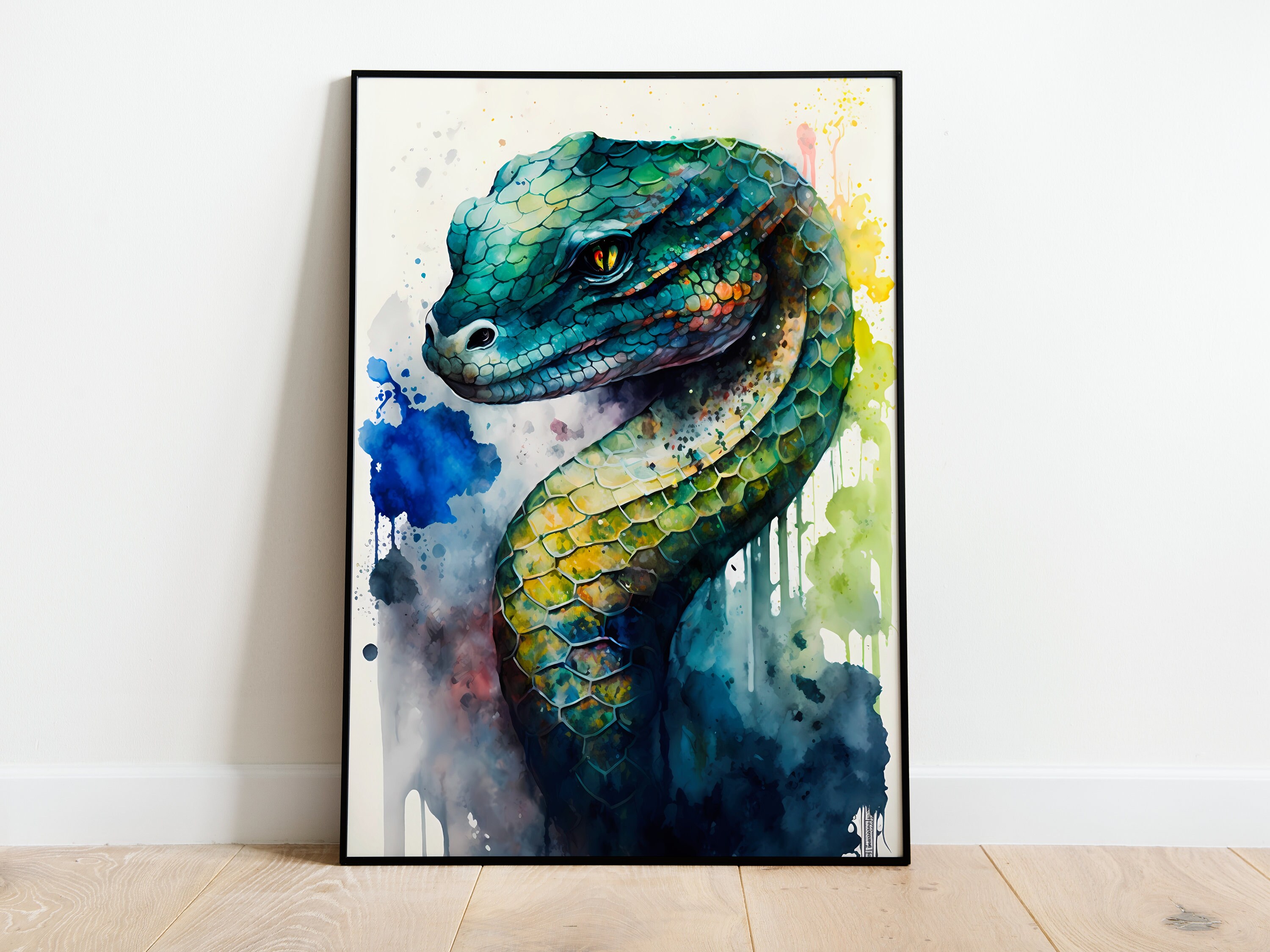 Snake Watercolor PRINTABLE ART Snake Print Instant Download - Etsy