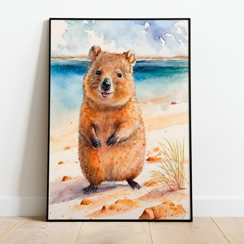 Kangaroo Watercolor - Etsy