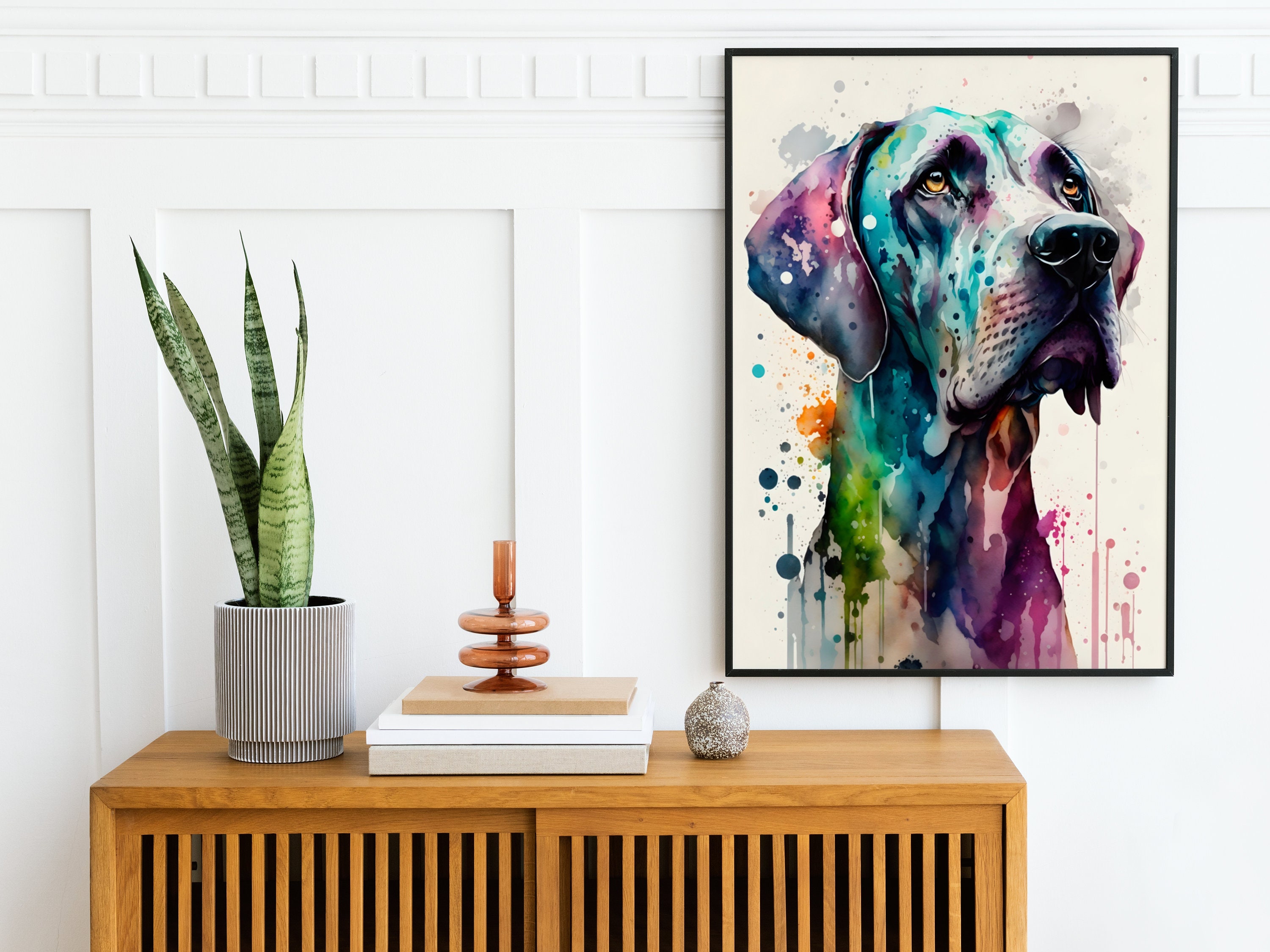 Great Dane Watercolor PRINTABLE ART Great Dane Print Instant Download ...