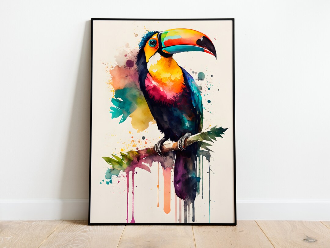 Toucan Watercolor PRINTABLE ART Toucan Print Instant Download Toucan ...