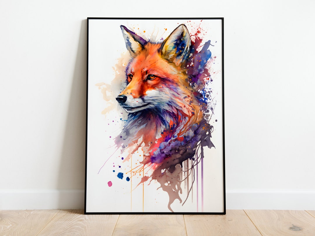 Aquarell Fuchs DRUCKBARE KUNST Fuchs Druck Sofort Download Fuchs Poster ...