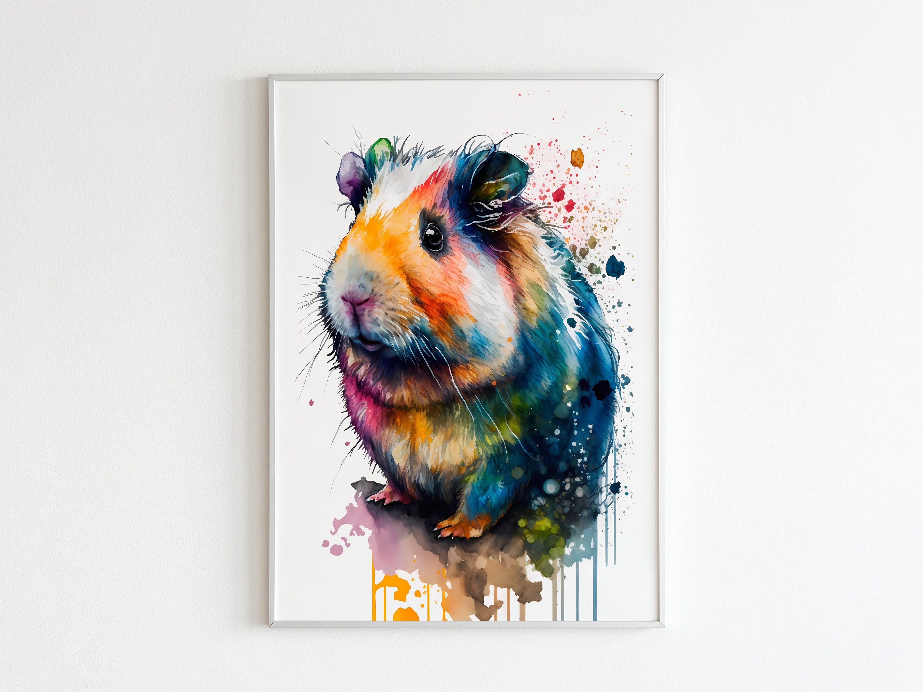 Watercolor Guinea Pig PRINTABLE ART Guinea Pig Instant Download Guinea ...