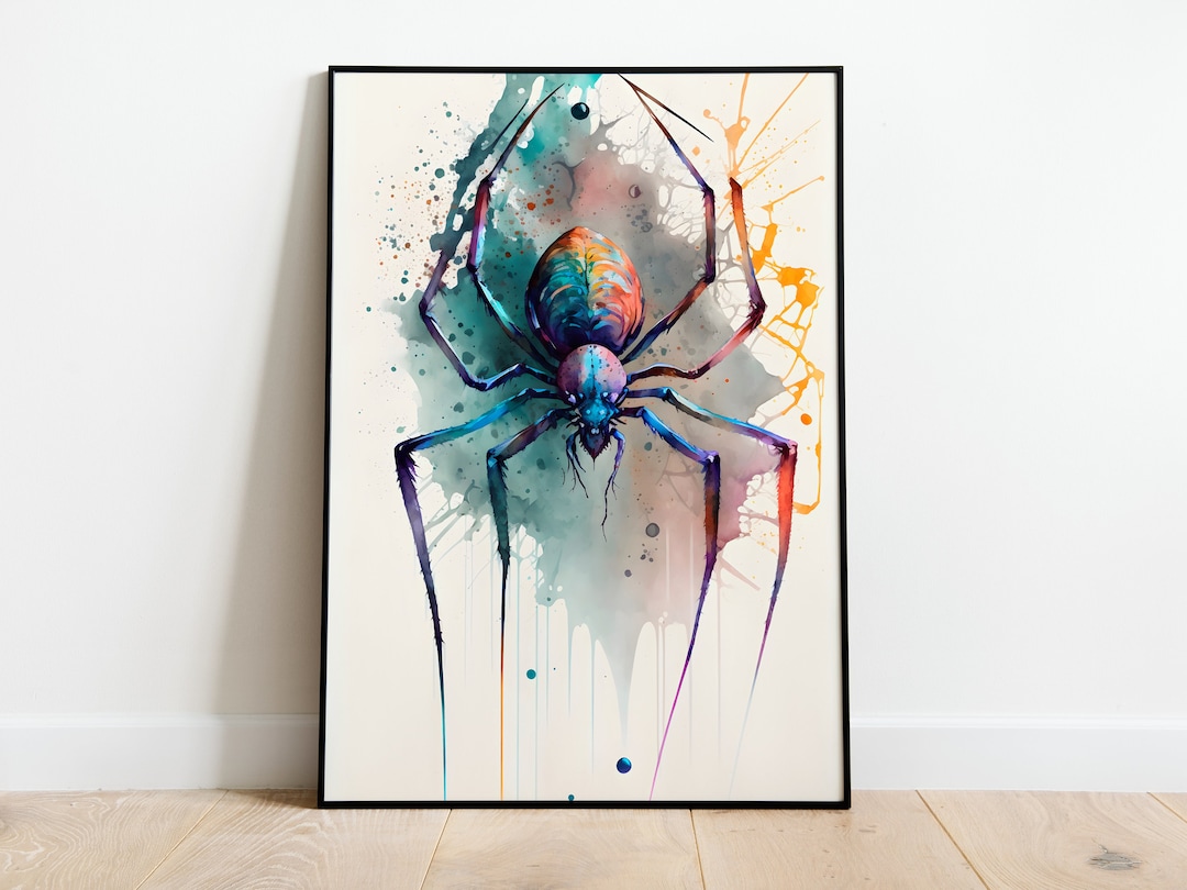 Spider Watercolor PRINTABLE ART Spider Print Instant Download Spider ...