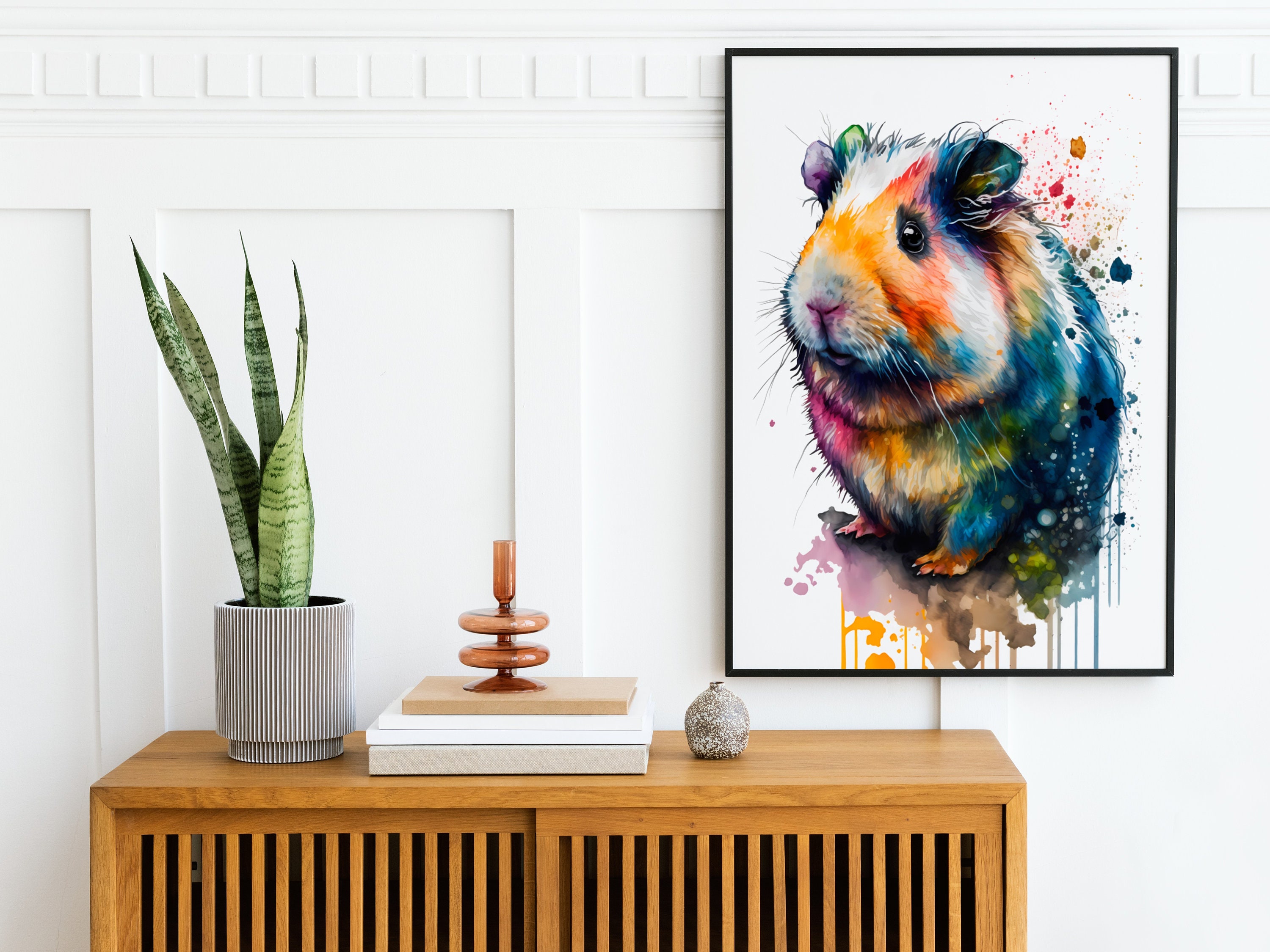 Watercolor Guinea Pig PRINTABLE ART Guinea Pig Instant Download Guinea ...